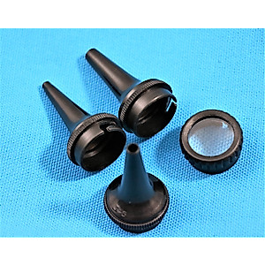 New Premium Grade Set of 3 Reusable Otoscope Specula ! 2.5MM 3.5MM& 4.5MM + 1 Free Lens