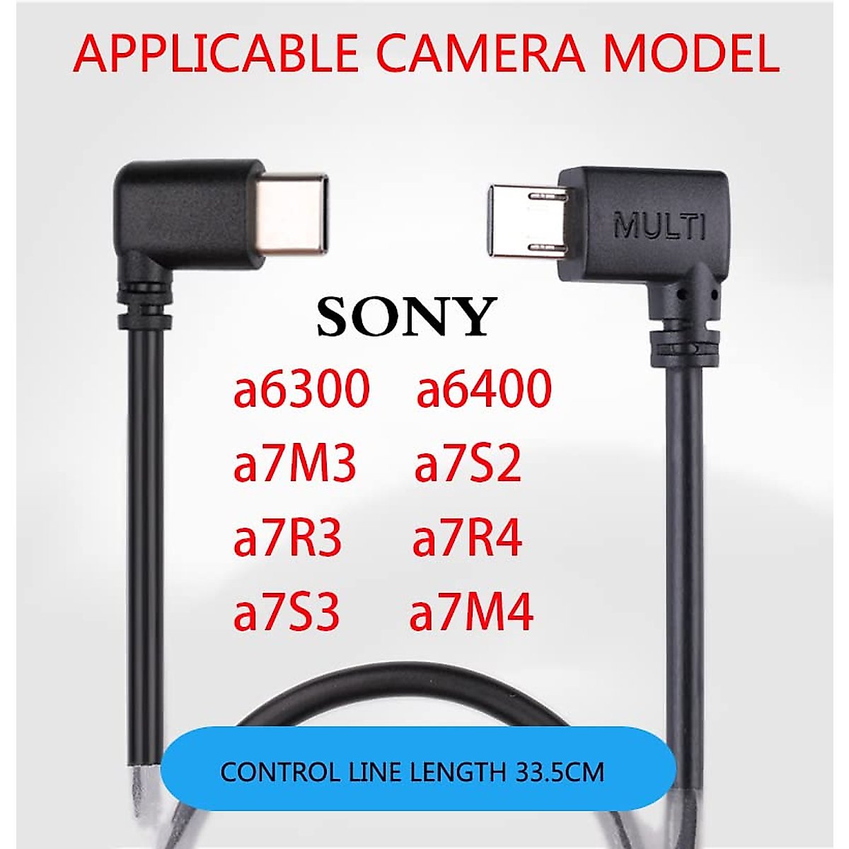 Camulti Multi to USB-C Type C Control Cable for DJI Ronin RSC2 RS2 RS3 RS3 pro RS3 Mini stabilizer Compatible with Sony Camera a6300 a6400 a7M3 a7S2 a7R3 a7R4 a7S3 a7M4