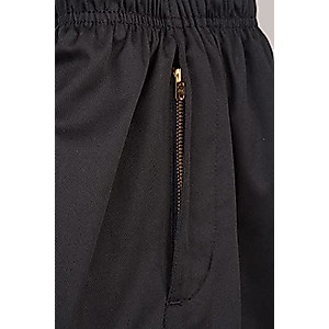 Chef Works Men's Essential Baggy Zip-Fly Chef Pants, Black, Large
