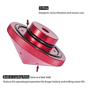 Eliminator Trolling Motor Prop Nut #GFEL-MK-BK-DP Compatible with MinnKota 80, 101 and 112 Replace for T-H Marine Red