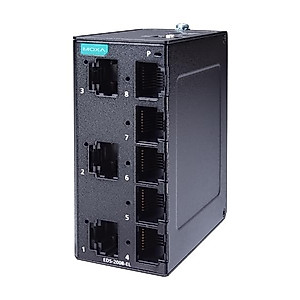 MOXA EDS-2008-EL 8-Port Entry-Level Unmanaged Switch, 8 10/100BaseTX Ports, -10 to 60°C
