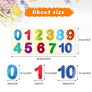 OOTSR 1-10 Number Wall Decals, Removable Wall Decals Stickers Decor, Colourful Number Wall Stickers for Nursery Bedroom Living Room décor