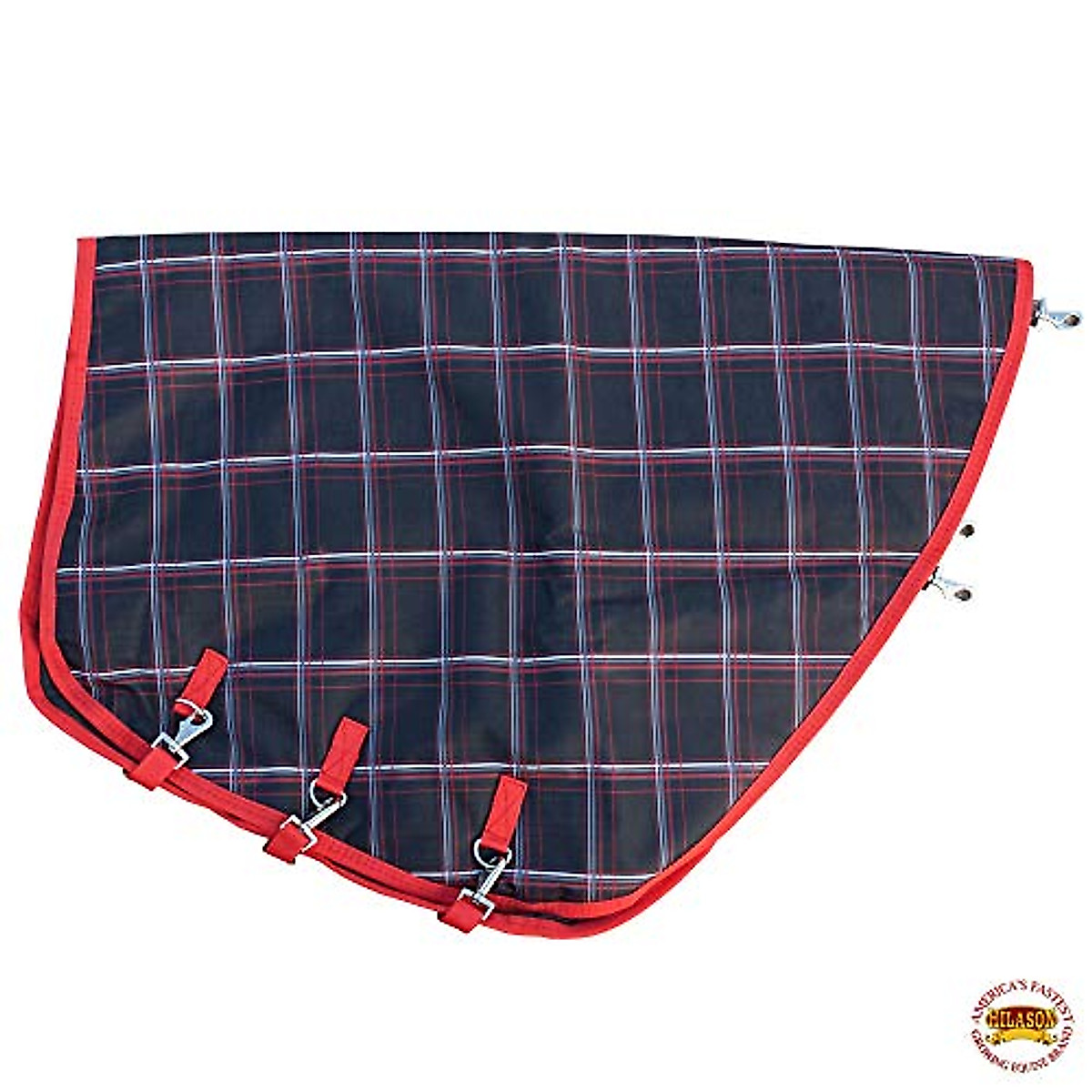 HILASON MED 1200D Winter Waterproof Poly Turnout Horse Hood Neck Cover Plaid | Horse Blanket | Horse Blankets for Winter Waterproof | Horse Turnout Blanket | Horse Turnout