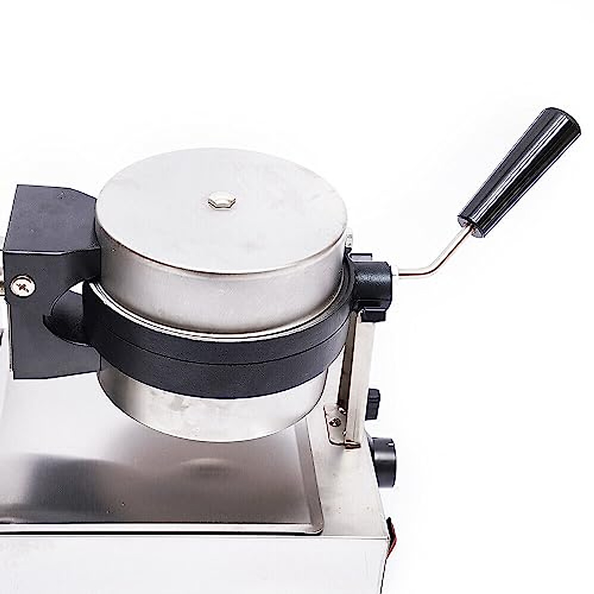 Electric Burger Waffle Maker Hamburger Press Household Machine Non Stick Stainless Steel Ice Cream Waffle Baker Machine Single Head 110V Home Use,Restaurant,Snack