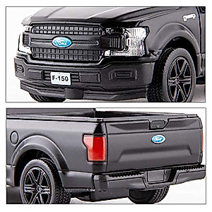 TGRCM-CZ 1/36 Scale F150 Pickup Truck Casting Car Model, Zinc Alloy Toy Car for Kids, Pull Back Vehicles Toy Car for Toddlers Kids Boys Girls (Black)