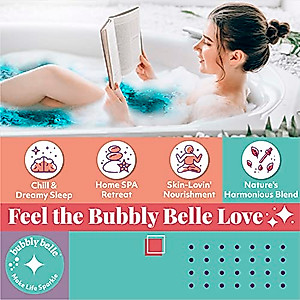 Bubbly Belle Bath Bombs XXL Gift Set, 12 Extra Large Handmade Aromatherapy Fizzies with Essential Oil Blends and Epsom Salt, Vegan for Women, Men, Kids