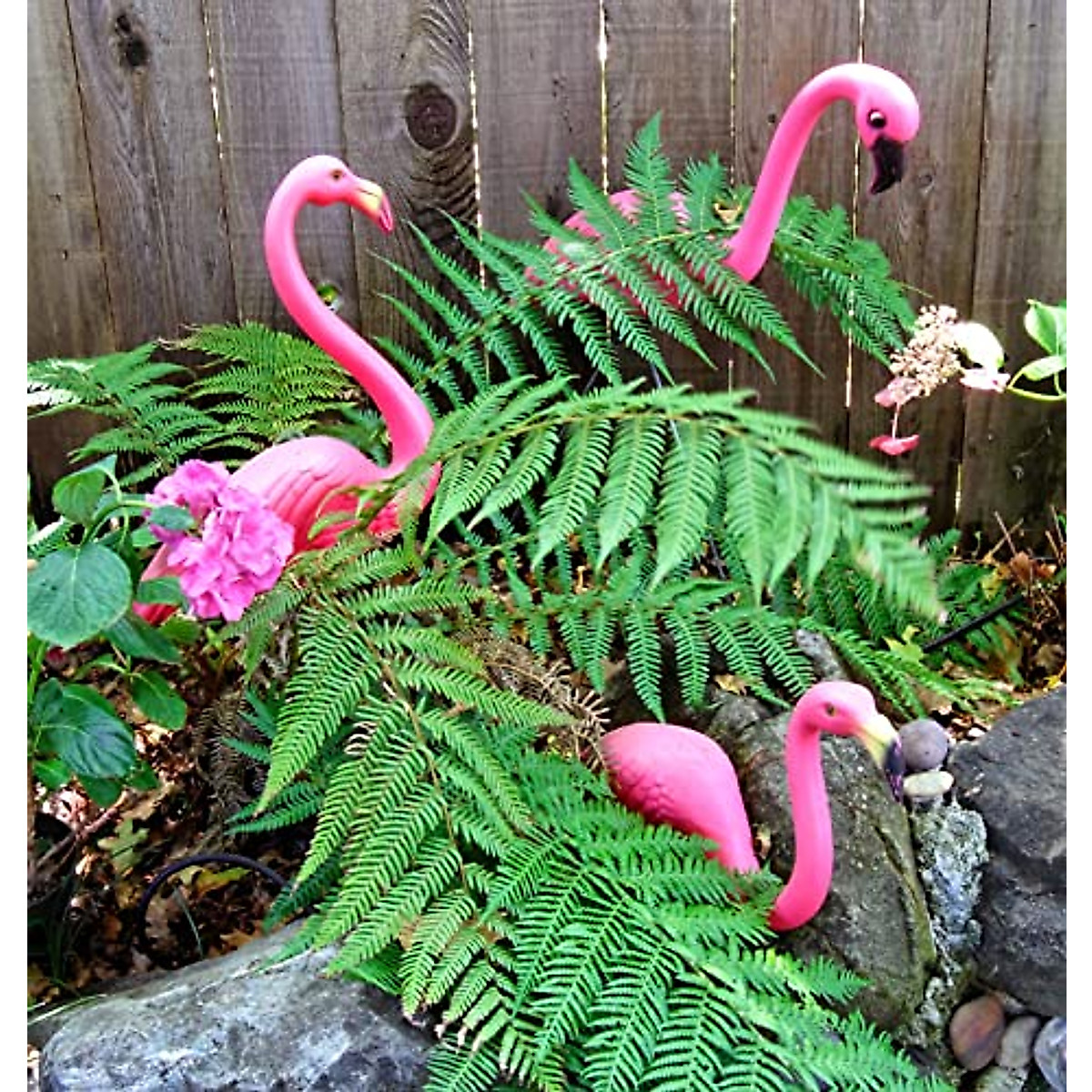 GiftExpress Large Bright Pink Flamingo Yard Ornament/Flamingo Garden Statue/Pink Flamingo Garden Yard Decor (Pack of 2)