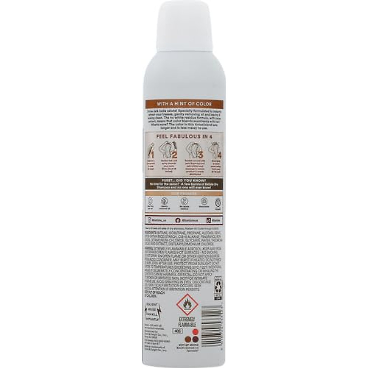 Batiste Dry Shampoo for Dark Hair, Refresh Hair and Absorb Oil Between Washes, Waterless Shampoo for Added Hair Texture and Body, 6.35 OZ Dry Shampoo Bottle