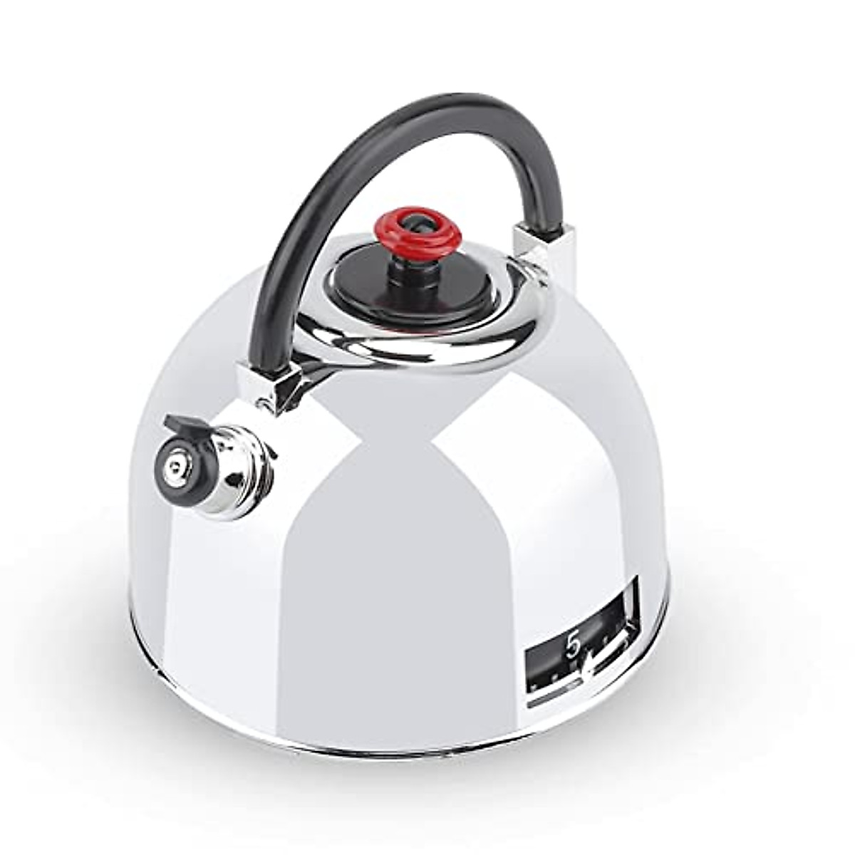 Eboxer 60 Minute Mechanical Kitchen Timer, Teapot Shaped Cooking Timer Clock, Stainless Steel Wind Up Dial Rotating Countdown Egg Timer, Sets from 0 to 60 Minutes