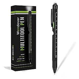 Gifts for Men Dad Him, Fathers Day, 10 in 1 Multi-tool Pen Sets, Birthday Gift Ideas for Husband Grandpa, Unique Tech Gifts from Wife Son Daughter Kids, Cool Gadgets Stuff (Black+Yellow)