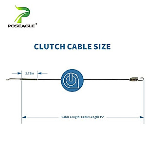 POSEAGLE 746-0897 Cable Compatible with MTD 946-0897 Auger Cable, MTD 746-0897 Auger Cable 746-0897, 746-0897a Auger Clutch Cable 746-0897, 746 0897
