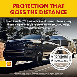 Shell Rotella T5 Synthetic Blend 15W-40 Diesel Engine Oil, 1 Gallon
