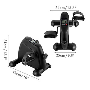 Portable Exercise Bike Pedals Stable Mini Floor Foot Pedal - Durable Leg and Arm Recovery Medical Exerciser (Pedal)