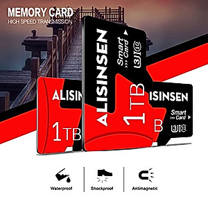 Micro SD Cards 1TB with SD Card Adapter Memory Card High Speed 1TB Card Class 10 for Android Smartphone Digital Camera Tablet and Drone
