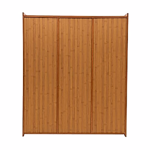 LOYALHEARTDY 8 Tier Shoe Storage Cabinet with Doors, Bamboo Free Standing Shoe Racks Entryway Shoe Organizer with Open Compartment, 35.4" W x 12.6" D x 42.1" H