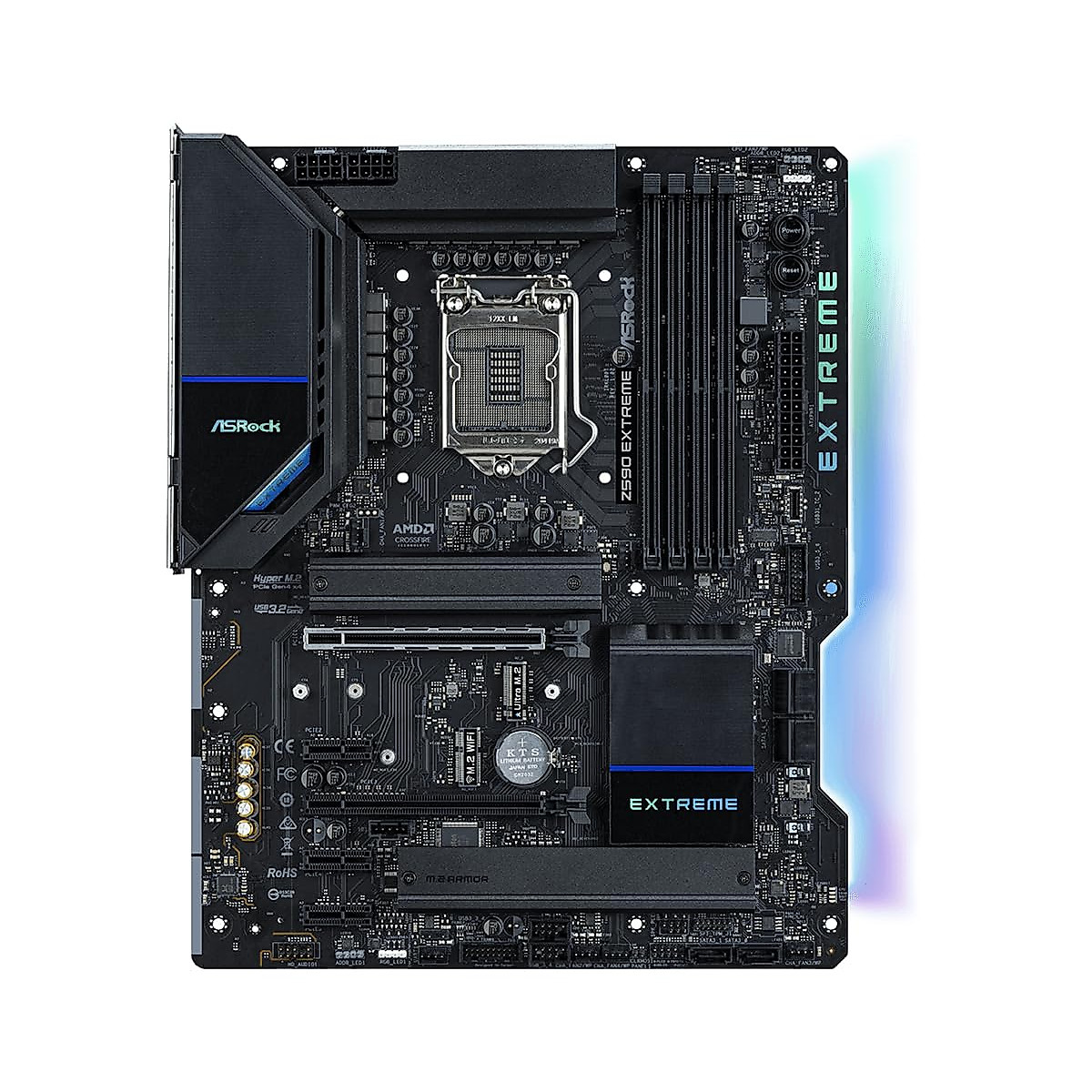 ASRock Z590 Extreme Compatible Intel 10th and 11th Generation CPU (LGA1200) with Z590 Chipset ATX Motherboard