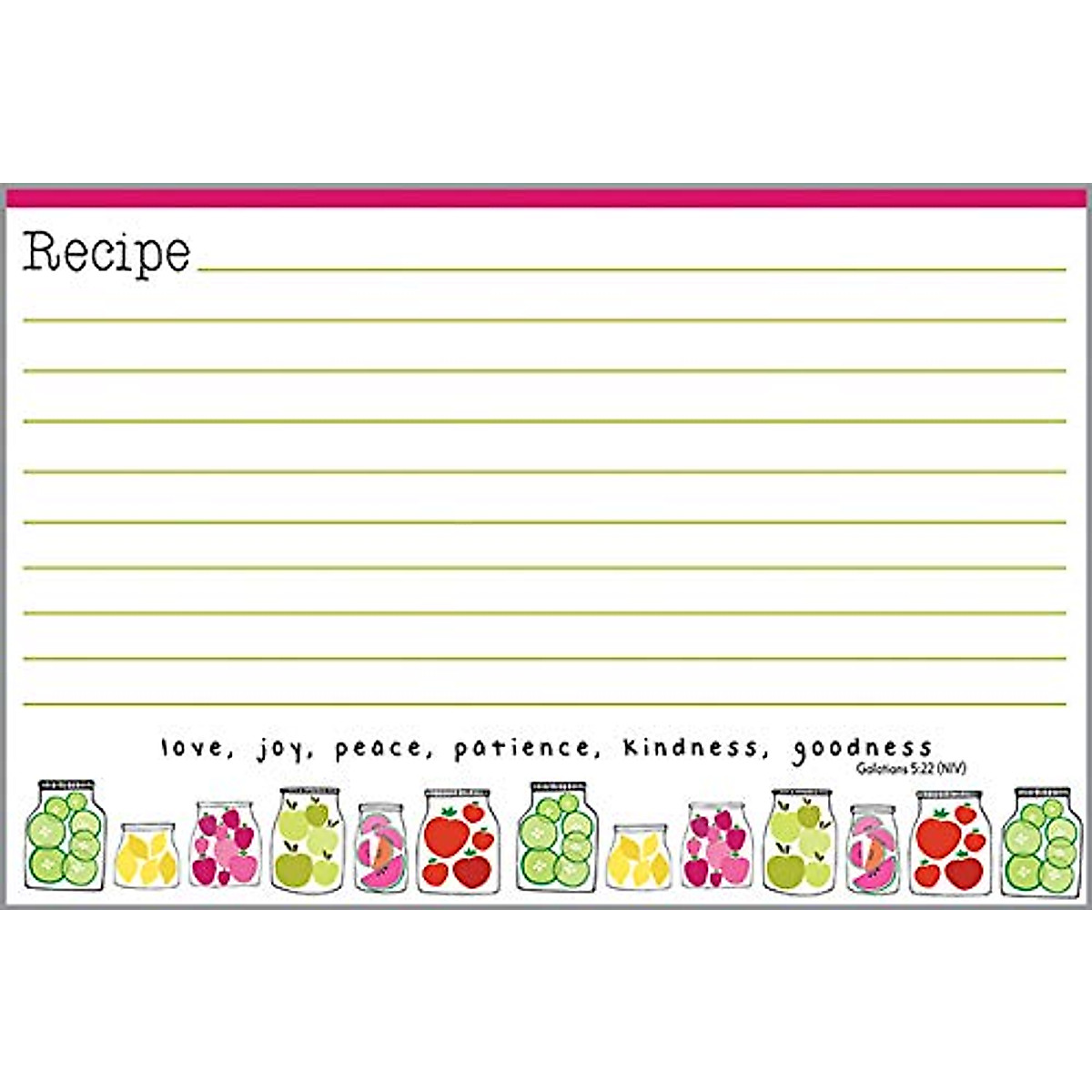 Jar Recipe Cards - with scripture