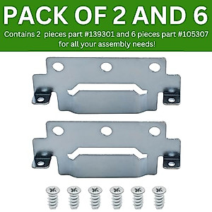 Spare Hardware Parts Replacement for IKEA Bed Frame Part 139301 (Mounting Plate) and 105307 (Screws)