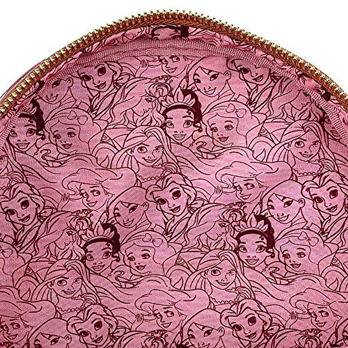 Loungefly Disney Princesses Floral Print Faux Leather Womens Double Strap Shoulder Bag Purse