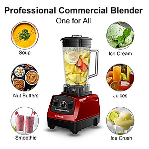CRANDDI Professional Blender,1500 Watt Commercial Blenders for Kitchen with 70oz BPA-Free Pitcher and Self-Cleaning, Countertop Blenders for Shakes and Smoothies, Build-in Pulse, YL-010-R