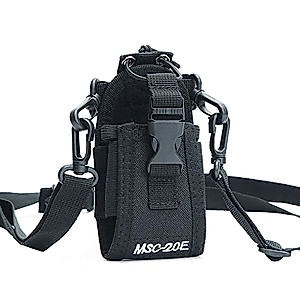 2Pack MSC-20E Walkie Talkie Holder Shoulder Strap 3 In 1 Two Way Radio Nylon Pouch Case Handsfree Compatible with GPS PMR446 Motorola Kenwood Midland ICOM Yaesu Two Way Radio Transceiver Walkie Talkie