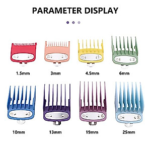 GSKY 8pcs Professional Guide Comb Set for Men's Hair Clippers Replacement, 1.79 X 1.52 Color Accessory Guard Guide Comb is Suitable for Many Men's Hair Clippers