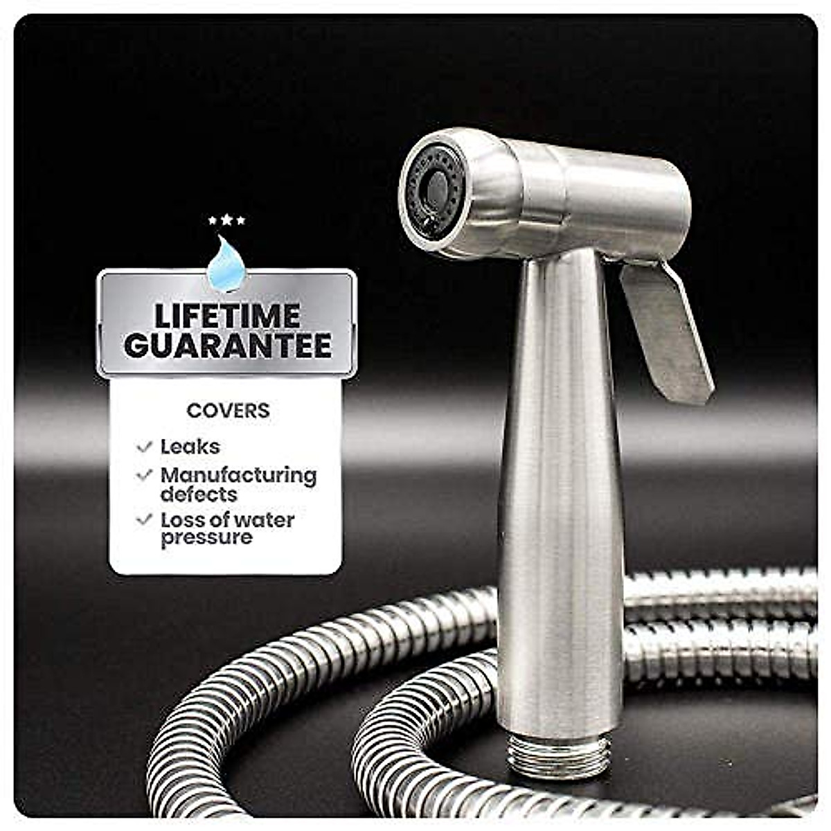 JIYTG Bidet Toilet Shower Bidet Sprayer Spray Douche kit Stainless Steel Bidet Booster Nozzle Toilet Spray Gun Set Shower