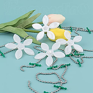 Framendino, 14 Pack Flower Shape Shower Drain Sink Remover Hair Filter Chain Hook Flower Drain Hair Catcher Drain Clog Remover Tool