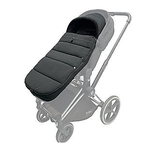 AICTIMO Universal Stroller Warm Footmuff Compatible with Cybex Priam & Mios & Balios Baby Cart, Stroller Accessory Winter Socks (Black Black)