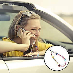 Saida Evil Eye Lucky Y2K Chain For Mobile Phone Wrist Strap Polymer Clay Wristlet String Boho Cell Phone Lanyard Beads Demon Eye key Chains style3