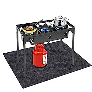 Turkey Fryer Mat,for Floor Surface/Absorbent mat Lightweight Washable Floor Mat to Protect Decks and Patios from Grease Splatter,Against Damage and Oil Stains or Grease Spills，Back Non-Slip (36”×30“)