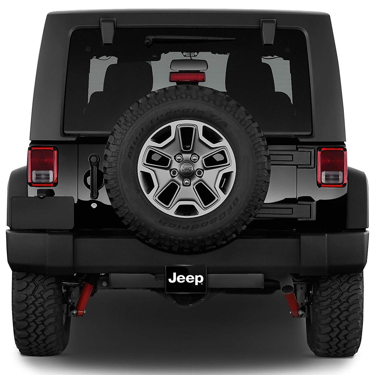 iPick Image, Compatible with - Jeep UV Graphic Black Metal Face-Plate on ABS Plastic 2 inch Tow Hitch Cover