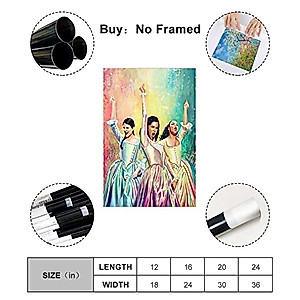 Shruan Hamilton Animatic Schuyler Sisters Canvas Poster Bedroom Decor Sports Landscape Office Room Decor Gift Unframe-style 12x18inch(30x45cm)