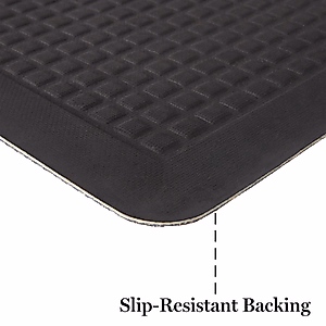 Martha Stewart Mira Modern Heathered Anti-Fatigue Air-Infused Kitchen Mat, Spice Red, 19.6"x39"