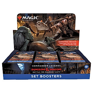 Magic: The Gathering Commander Legends: Battle for Baldur’s Gate Set Booster Box | 18 Packs (270 Magic Cards)