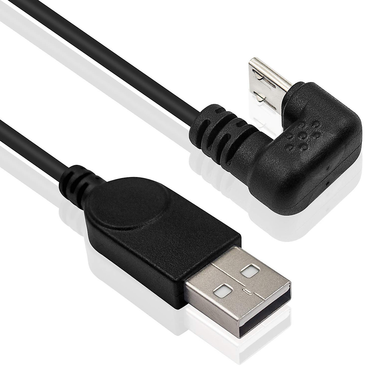 Poyiccot Micro USB Cable Android, 180 Degree Micro USB to USB 2.0 Cable, U Shaped Micro USB Charging Cable, USB to Micro USB Cable Short for ps4, Power Bank, Android Phone, 30cm