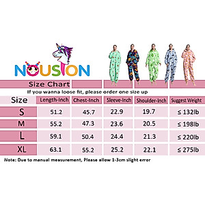 Nousion Licorne Unisex Adult Onesies Pajamas, Cosplay Christmas Sleepwear Onesies Outfit
