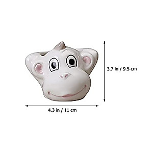 Yardwe Mini Planter 1pc Cartoon Animal Vase Small Planter Pots Succulent Plant Pots Cute Animal Planter Garden Planters Animal Pots Pottery Flower Pots s Modern Ceramics White Clay