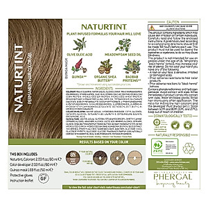 Naturtint 8N Wheat Germ Blonde Permanent Hair Color (Pack of 1), Ammonia Free, Vegan, Cruelty Free, up to 100% Gray Coverage, Long Lasting Results (Packaging may vary)
