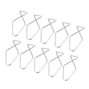 YOKIVE 50 Pcs Ceiling Hooks Clips, Stainless Steel Drop Hangers Hanging DIY Crafts Decoration, Great for Home, Office, Store (Silver, 2.48x1.14x0.63-Inch)