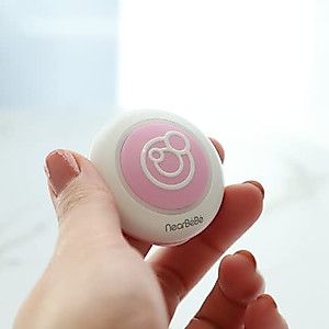 Nearbebe Care Plus(WiFi Version, 2023) - Infant, Baby Safety Monitor: Live Tracks, Alert on No Breathing, Rollover, Skin Temperature, Movement Sensor, Smartphone App, Room Temp & Humidity(SkyBlue)