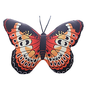 zhidiloveyou Butterfly Stuffed Animal Plush Butterfly Pillow Kawaii Toy (16"×12", Colorful)