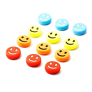 POWERTI Tennis Vibration Dampener-Set of 12-Shock Absorber for Tennis Strings,Premium-Durable & Long-Lasting(Yellow,Blue,Orange and Red)