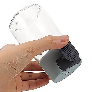 Terrarium Glass Spices Jars 4pcs Barbecue Salt Pepper Sugar Shaker Container Seasoning Shakers Bottles Refillable Bottle Dispenser for Camping Travel Home Glass Containers