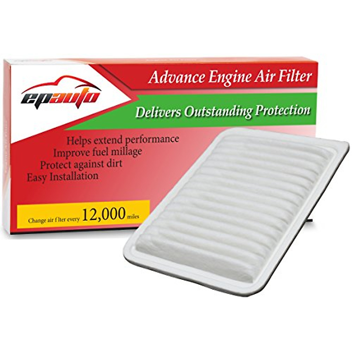EPAuto GP171 (CA10171) Replacement for Toyota Rigid Panel Engine Air Filter for Camry Gas L4 (2007-2016), Venza Gas L4 (2009-2015); suggest replace with cabin air filter CP285 (CF10285)