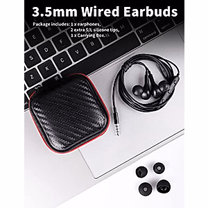 Wired Earbuds with Microphone, TITACUTE 3.5mm Jack Earphone Magnetic in-Ear Headphone Stereo Clear Audio for iPhone iPad Samsung A13 A03s S10e S10 Motorola One 5G Ace/Moto G Stylus Power Android