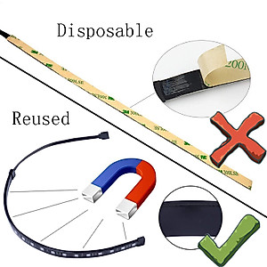 DS leddess RGB LED Strip Computer Lighting via Magnet with Controller for Desktop Computer Case Mid Tower Full Tower (24Key Remote,2PK,30CM,R Series)