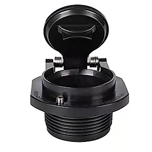 ATIE Pool Free Rotation Snap-Lock Vacuum Vac Lock Safety Wall Fitting W400BBKP/600-2201 for Zodiac, Hayward, Pentair Suction Pool Cleaners (Black)