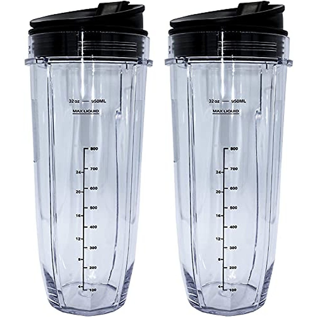 Bidihome 2 Pack 32 Ounce Cup with Sip N Seal Lids, Compatible with Nutri Ninja Auto-iQ 1000W and Duo Blenders