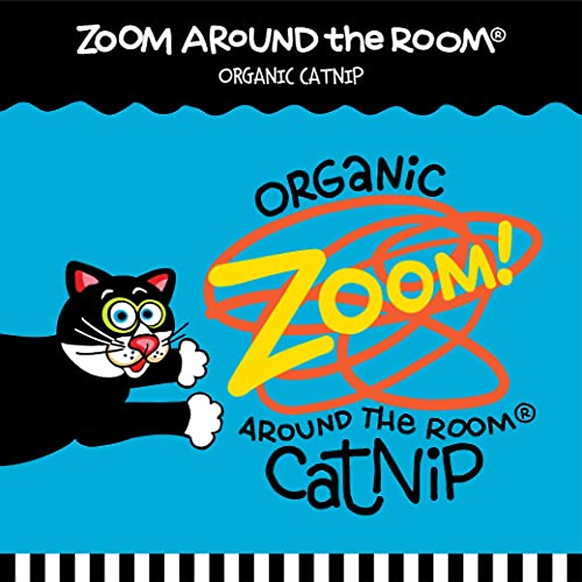 FAT CAT Interactive Cat Toys - Tadpole Cat Wand Stuffed with 100% Organic Catnip